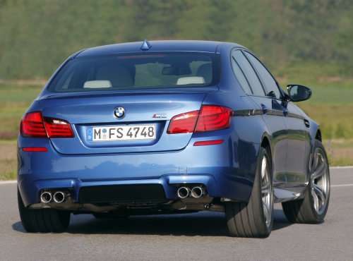 A rear end shot of the 2012 BMW M5 | Torque News